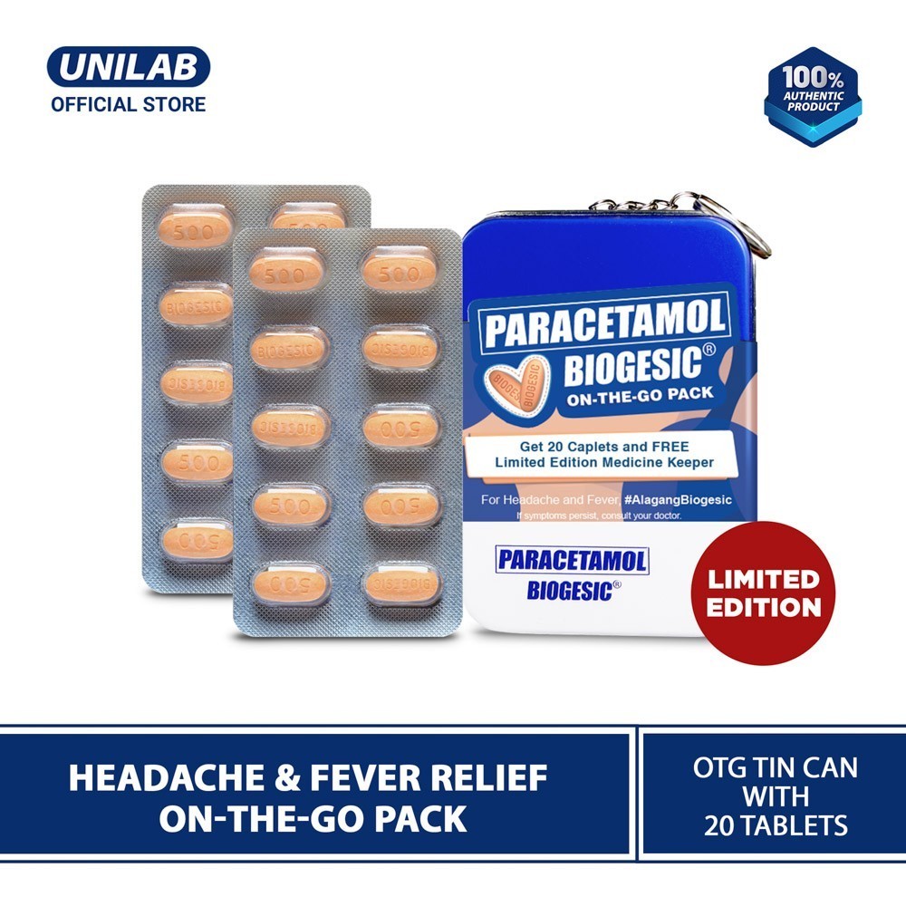 Unilab Biogesic On-The-Go Pack (Random Color Blue or Peach) | Shopee ...