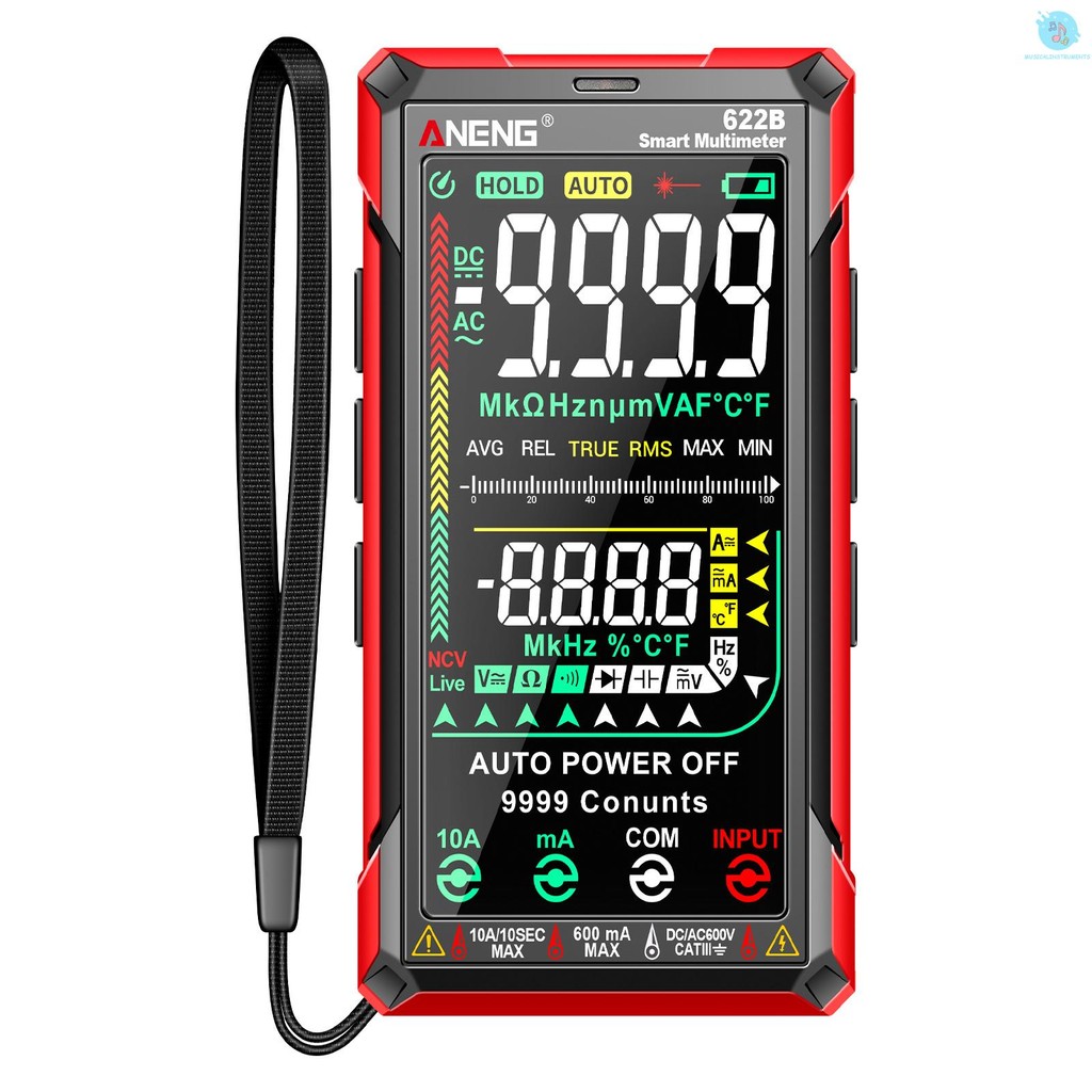 MMM ANENG Digital Multimeter Tester Smart Touch Auto-Ranging 9999 ...