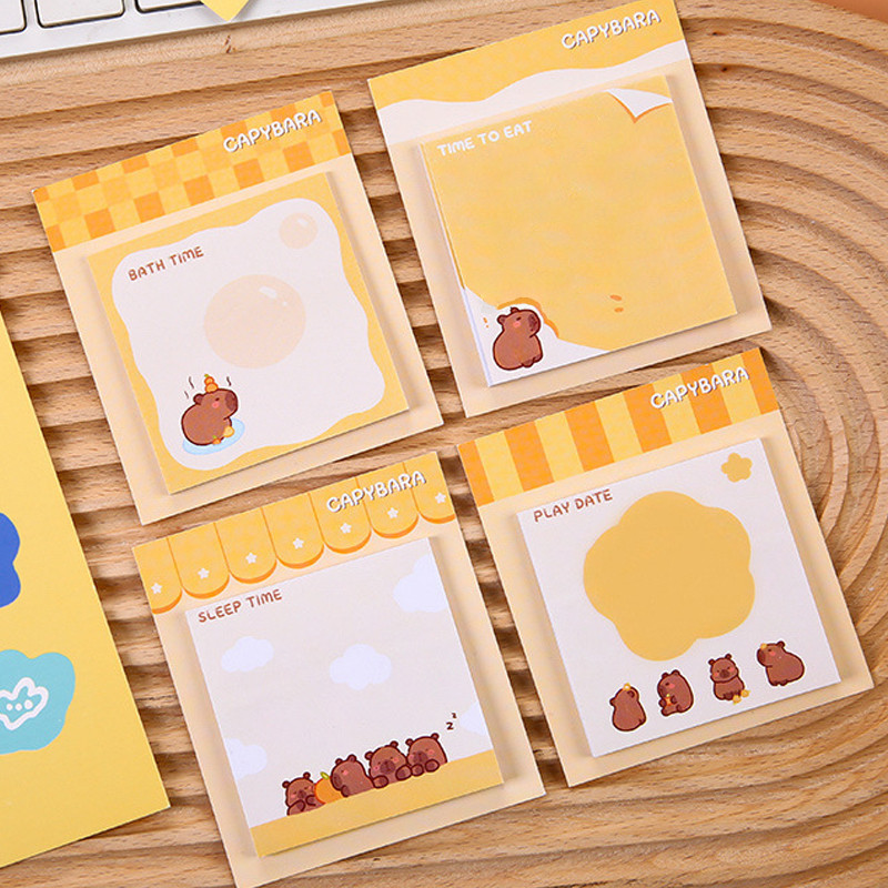 30 Sheets Cute Cartoon Capybara Series Note Paper Memo Pad School ...