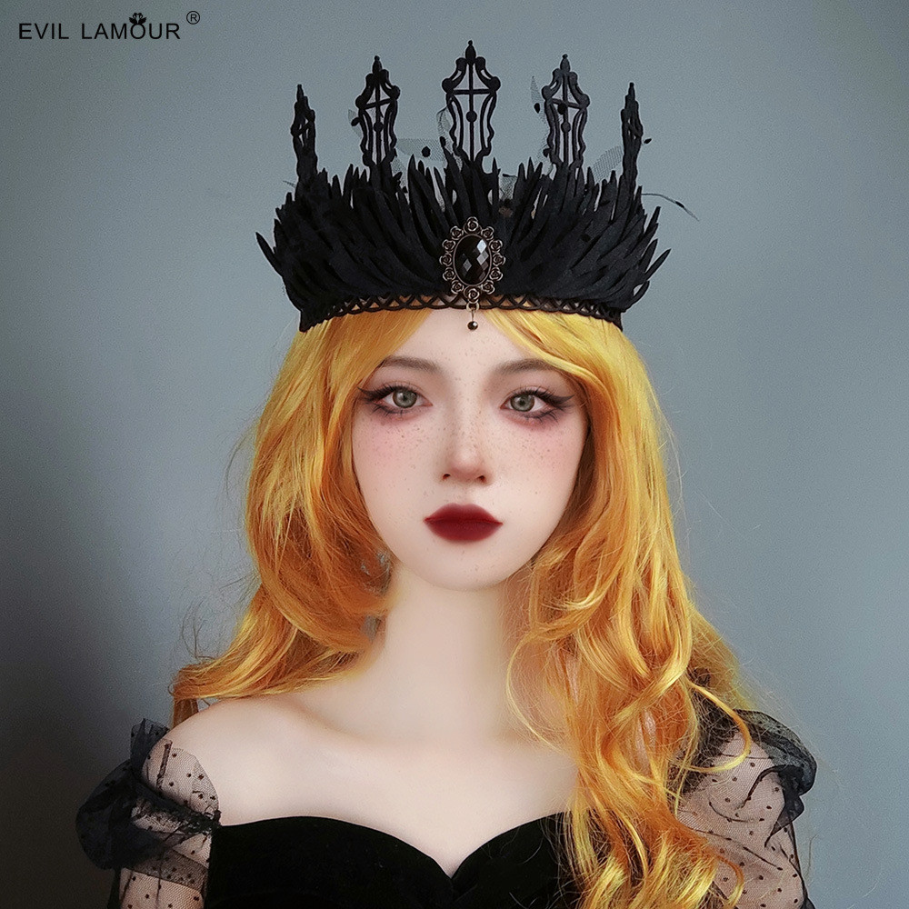 Baroque Retro Crown Female Halloween Masquerade King Princess Witch ...
