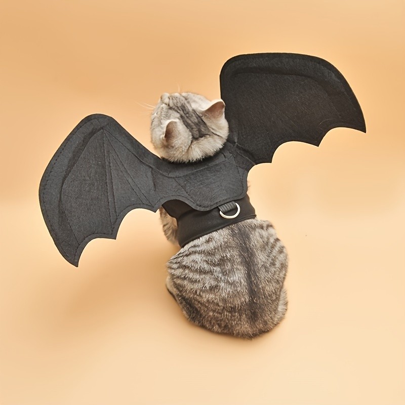 Halloween Bat Wings Pet Cat Dog Costume - Adjustable Strap Role Play ...