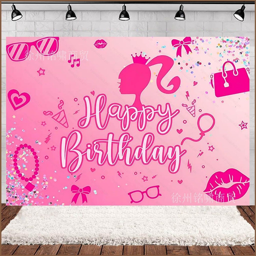 sy Pink Barbie Princess Theme decoration Celebrate Party Photo ...