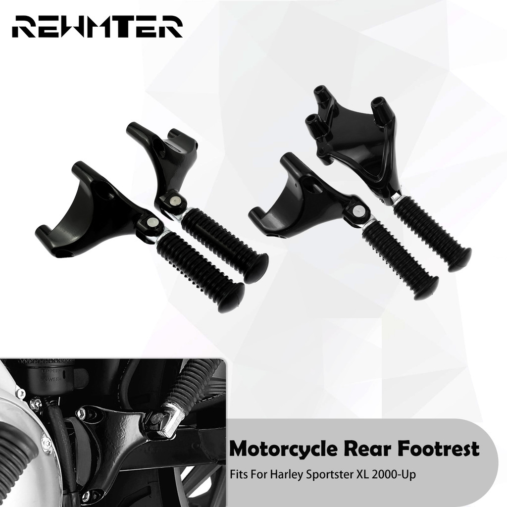 Motorcycle Passenger Footpegs Mount Bracket Kit Rear Foot Pedal ...