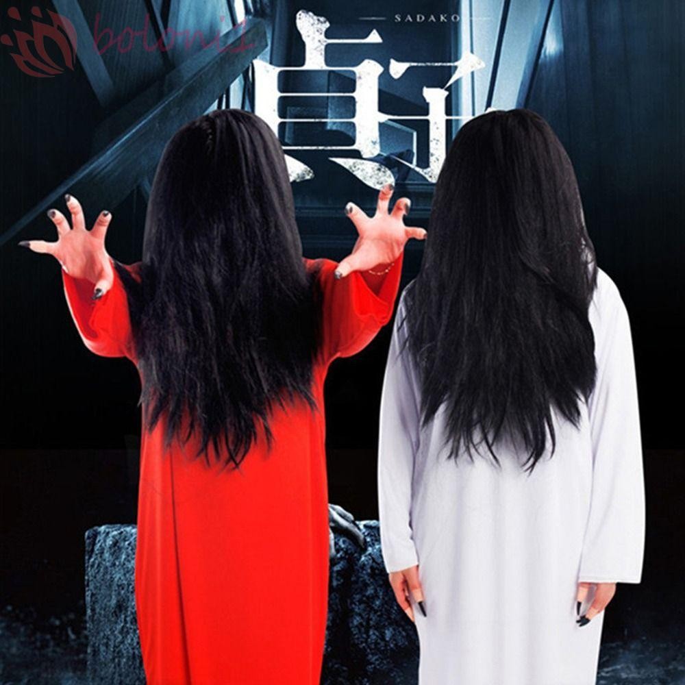 [COD] Female Ghost Costume, White Red Sadako Halloween Costumes, Funny ...