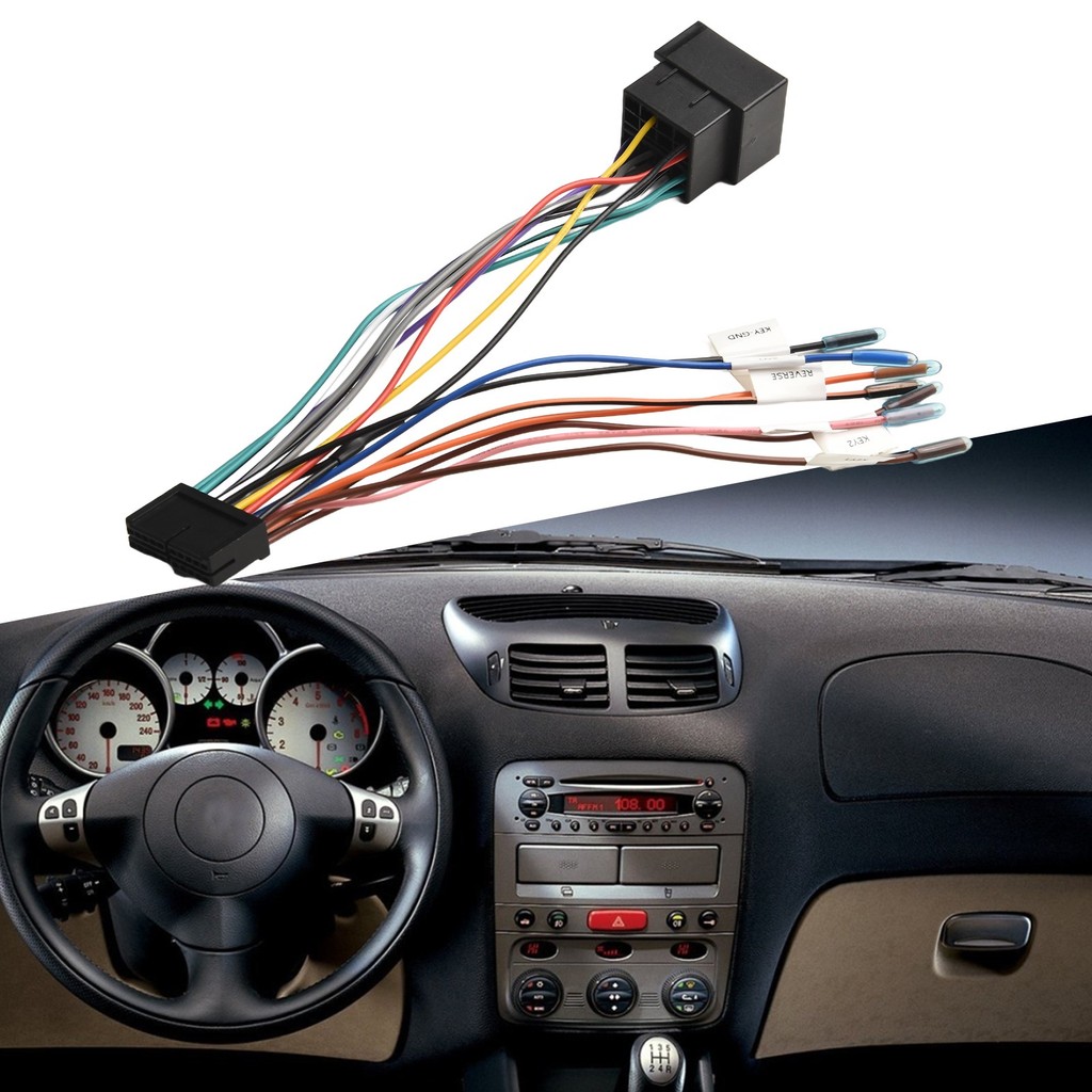 20PIN Car Stereo Audio ISO An Wiring Harness Adaptor Cable Plug Tools ...