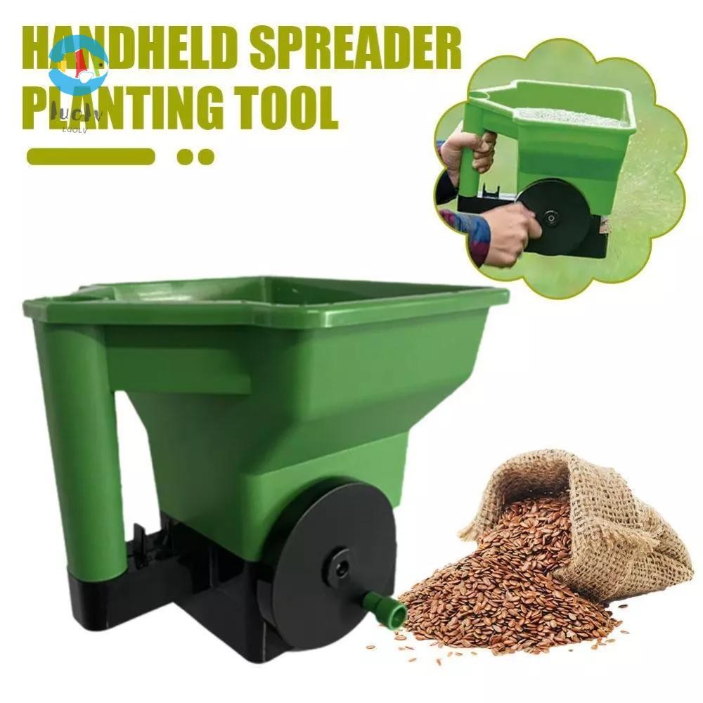 LUOLUVO Handheld Spreader, Portable Gardening Tools Handheld Fertilizer ...