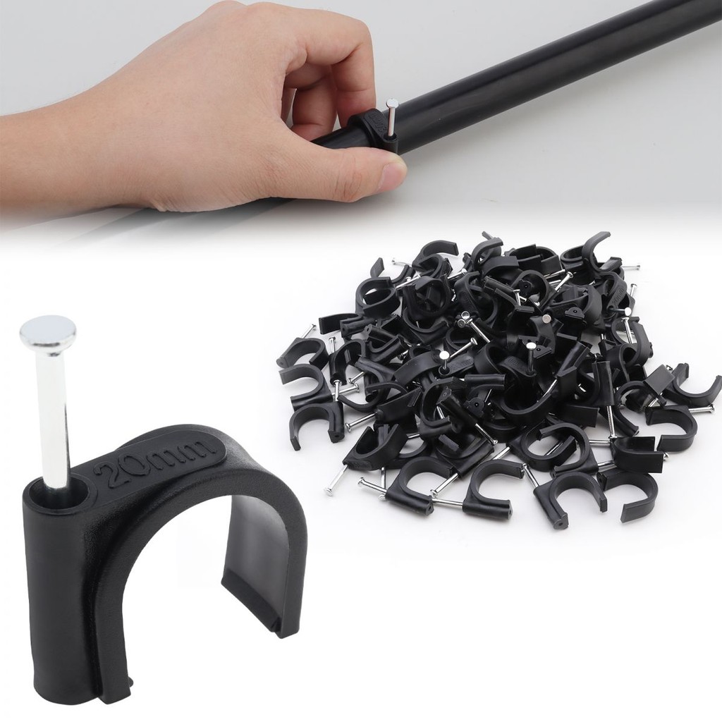 100pcs 3/4inch Half Clamps J Hook with Nail for Pex Tubing Pipe Support ...
