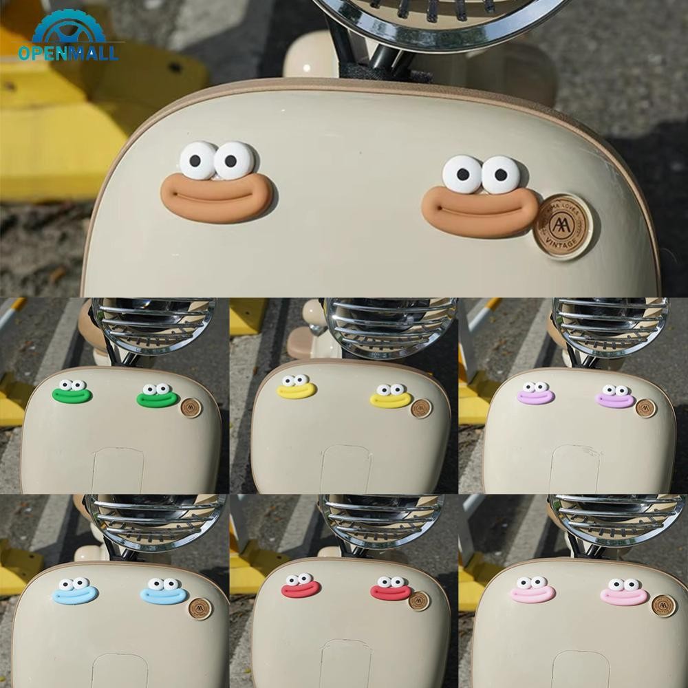OPENMALL 2Pcs Cute Motorcycle Helmet Rubber Mouth and Big Eyes ...