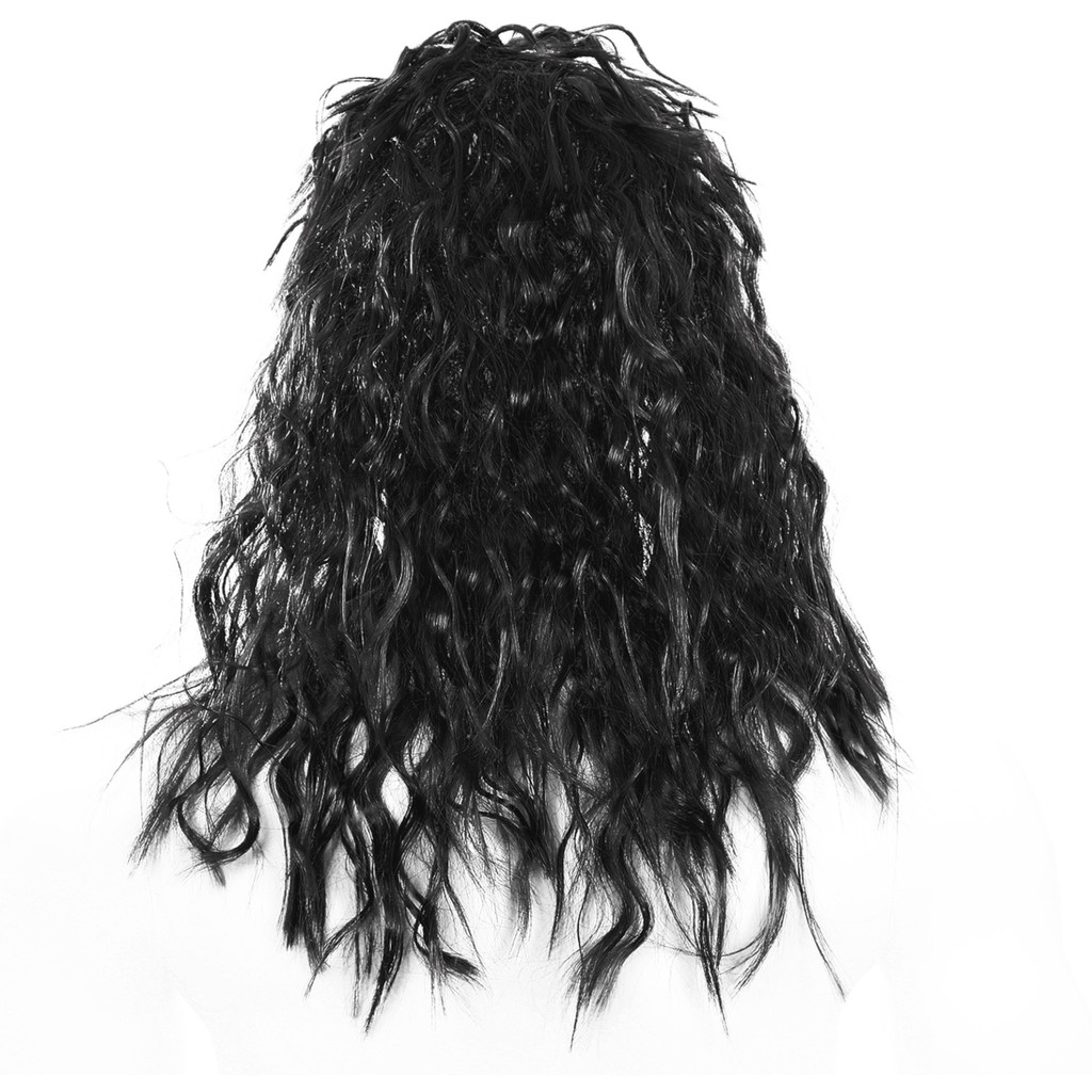 ljx - Mens 80s Disco Rocker Curly Wigs Long Blonde Synthetic Wigs with ...