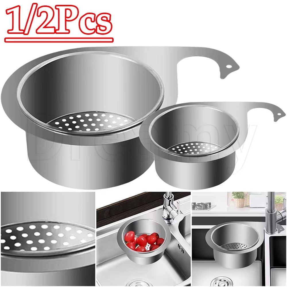 1/2Pcs Stainless Steel Swan Drain Basket - Kitchen Triangular Storage ...