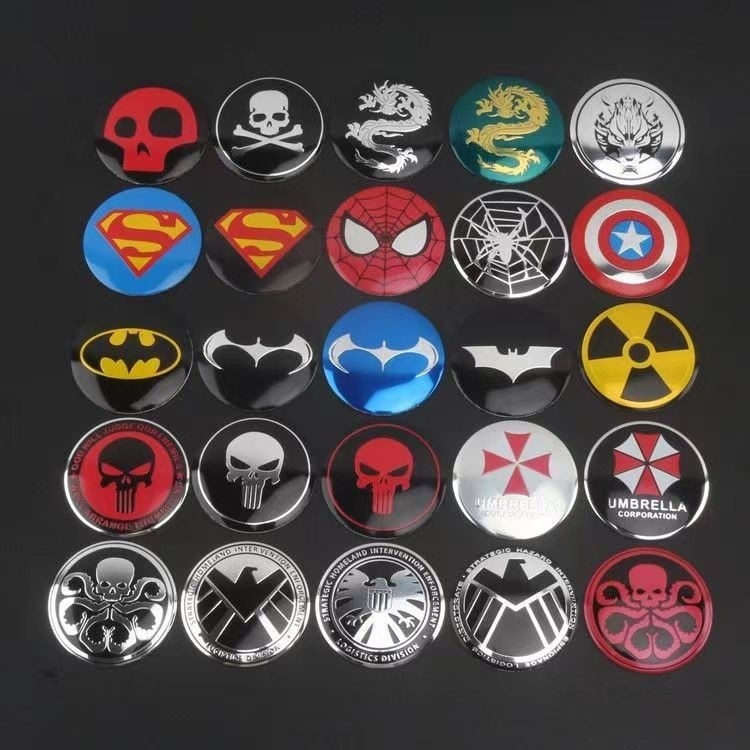 56.5mm Metal Aluminum Alloy Unique Wheel Sticker Car Decoration Car ...