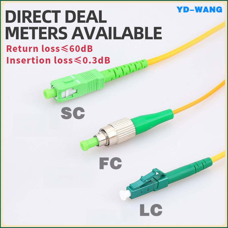 1m/ 3m/ 5m SC/APC-SC/APC Simplex Single-mode Fiber Optic Cabie Patch ...
