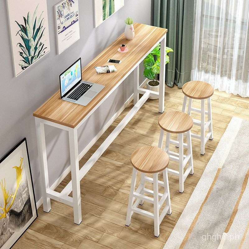 Bar Counter Simple Wall-Mounted Commercial Narrow Table Home Long Table ...