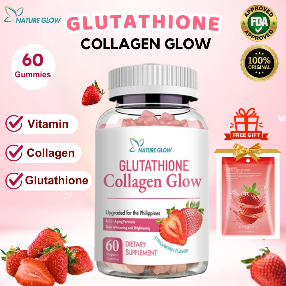 NATURE GLOW Glutathione Collagen Glow Gummies Official Original Anti ...