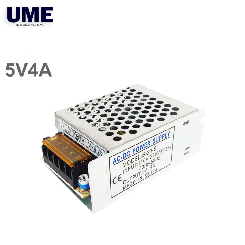 DC 5V 4A CCTV LED Centralize Power Supply Adapter Converter S504 ...