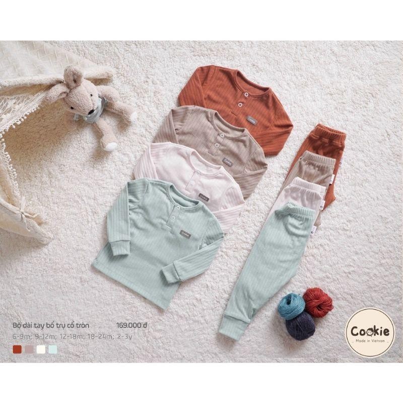Cookie - Long-sleeved set with round neck and hem for babies from 6 ...