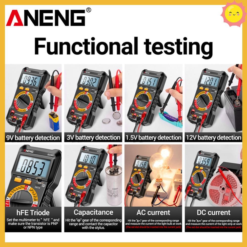 Digital Multimeter Large Screen Intelligent Multimeter 1999 Counts NCV ...