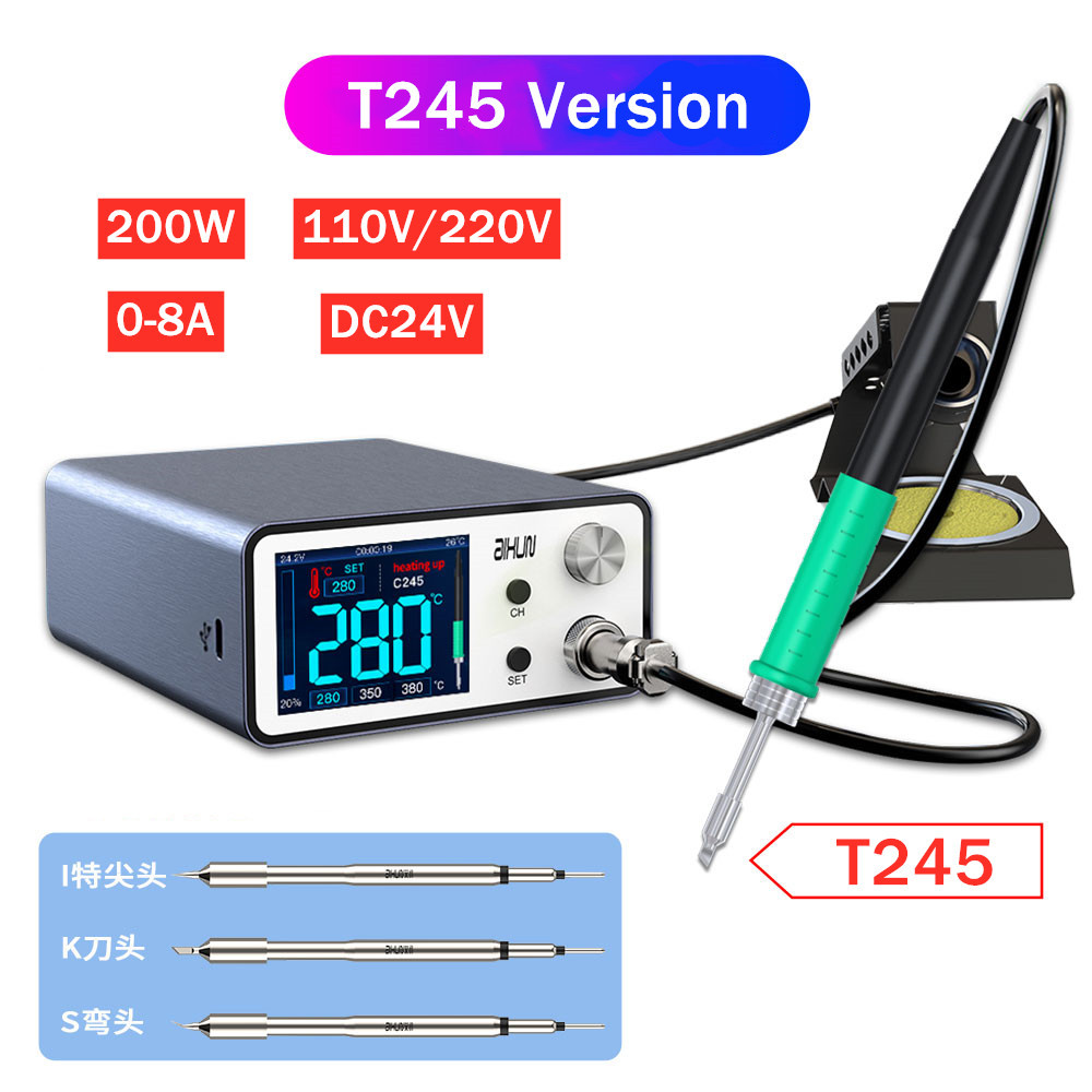JC Aixun 200W T3A Intelligent Soldering Station With Electric soldering iron T12/T245 Handle ...