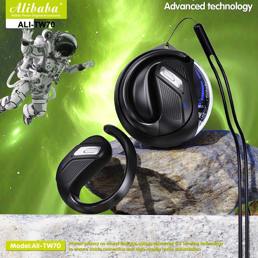 Alibaba Ali-TW70 Earbuds Coconut Balls Air Conduction OWS Wireless ...