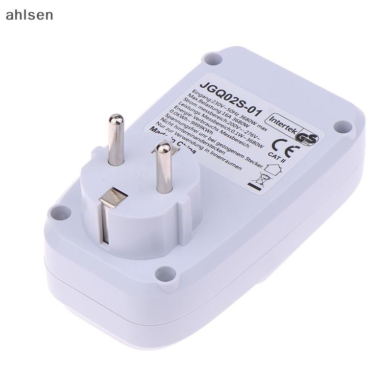 ahlsen 220V Electricity Power Meter Wattmeter LCD Energy Meter Socket ...