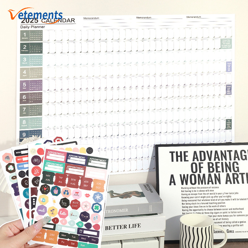 Practical 2025 Yearly Target Planning Large Wall Calendar - School ...