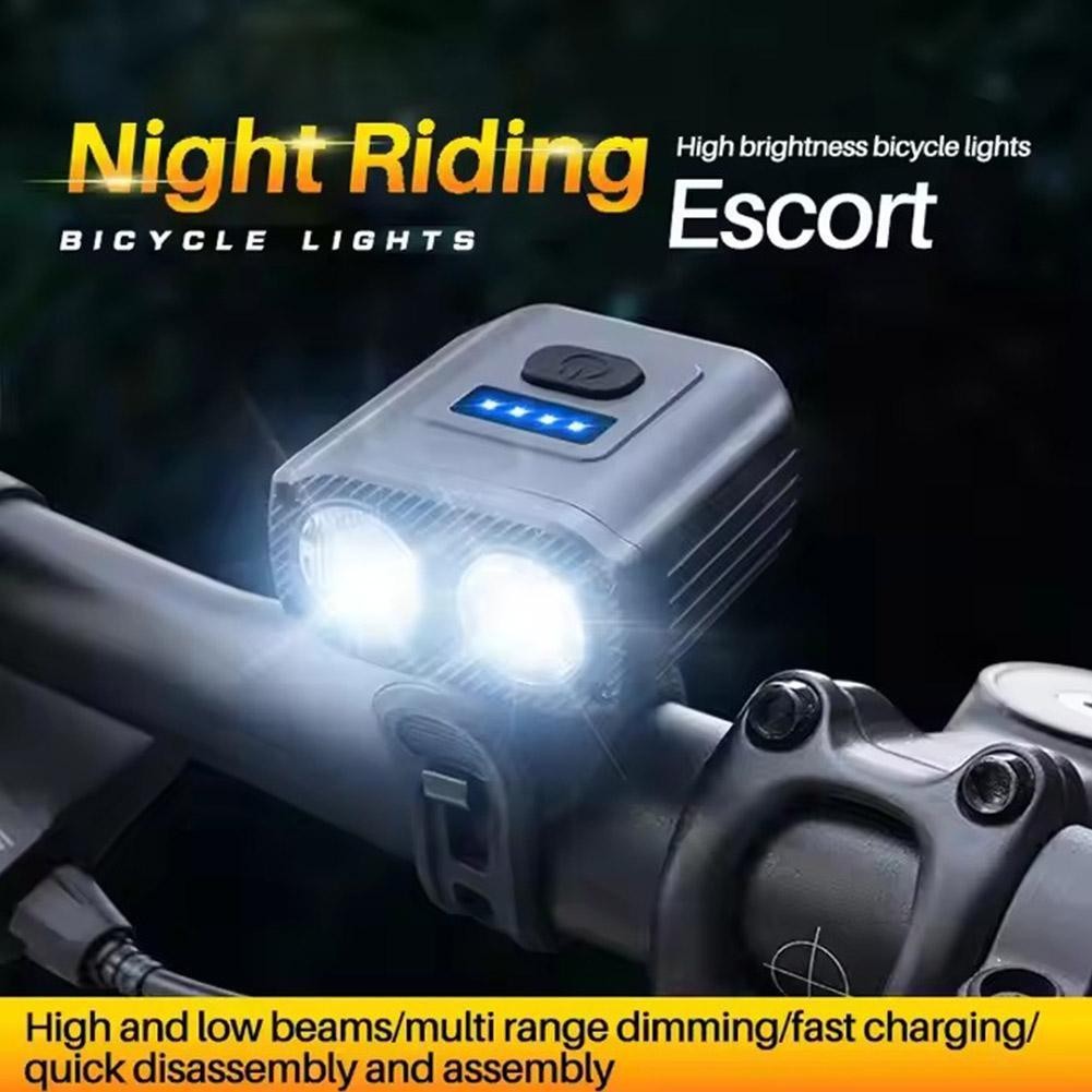 Night Cycling Safety Bicycle Light Bike USB Charge Bicycle Headlight ...