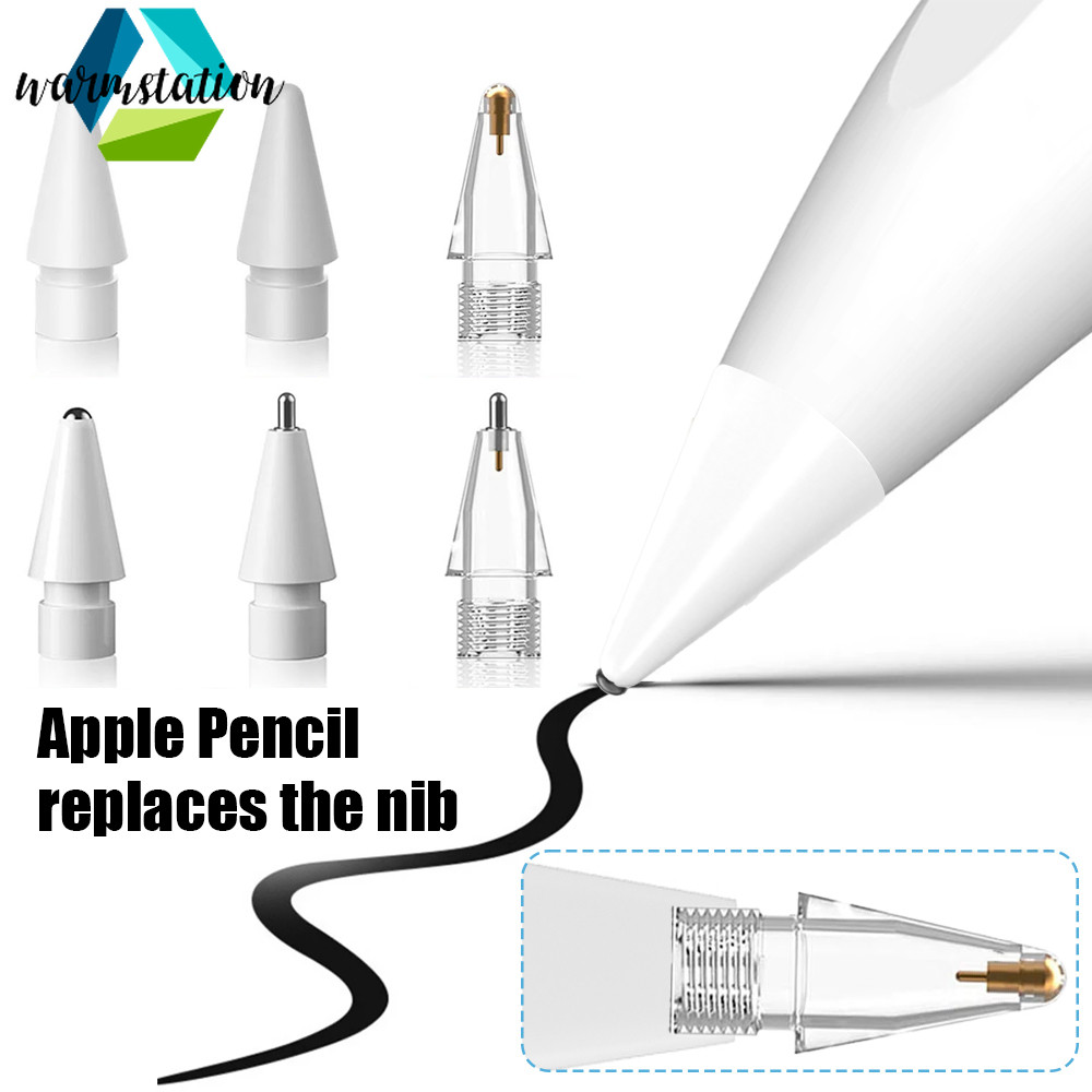 Smooth Fluent Transparent Replacement Touchscreen Pen Tip Set For Apple ...