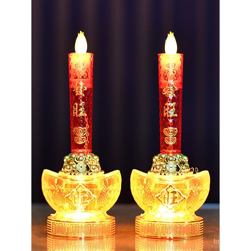 Battery Electric Candle Altar Lamp God of Wealth Lamp Eternal Light ...
