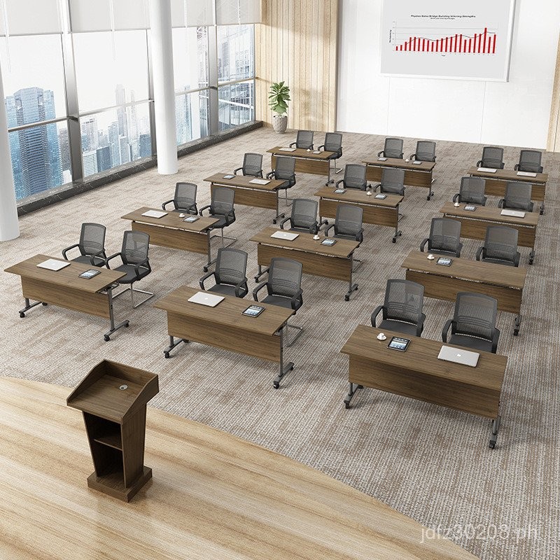 Training Folding Splicing Table and Chair Double Flip Board Mobile with ...