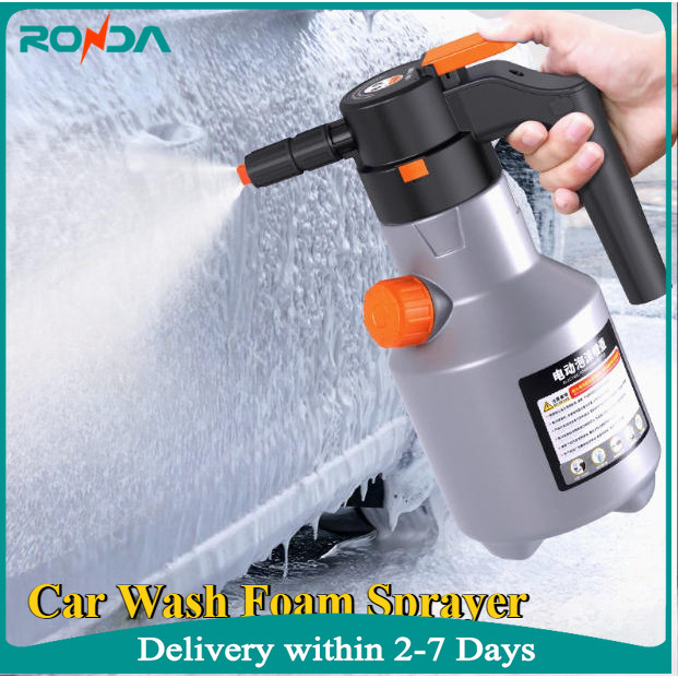 Foam Spray Car Wash Kit - 2L Rechargeable Electric Shampoo Cannon ...
