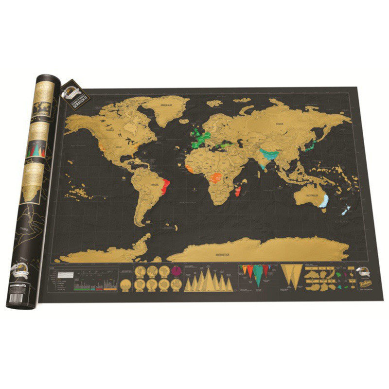 82x60cm Scratch Map Travel Edition Scratch World Map Scratch Off ...