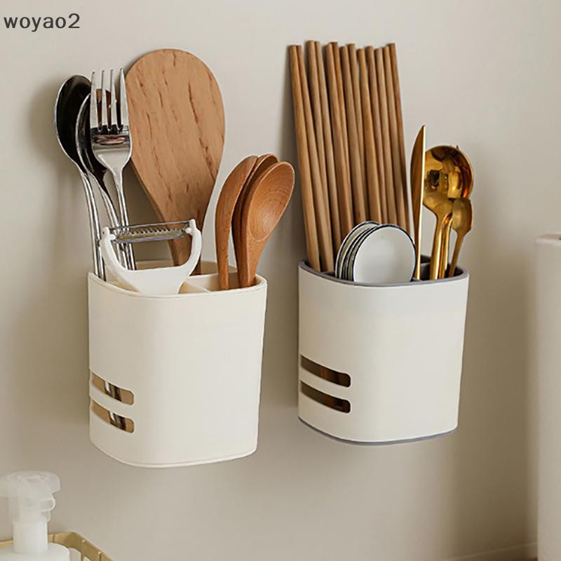 [woyao2] Plastic Drainer Chopstick Spoon Storage Holder Multifunctional ...