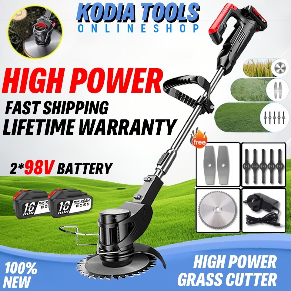 【Lifetime Warranty】Grass Cutter 96V Rechargeable Electric Lawn Mowers ...