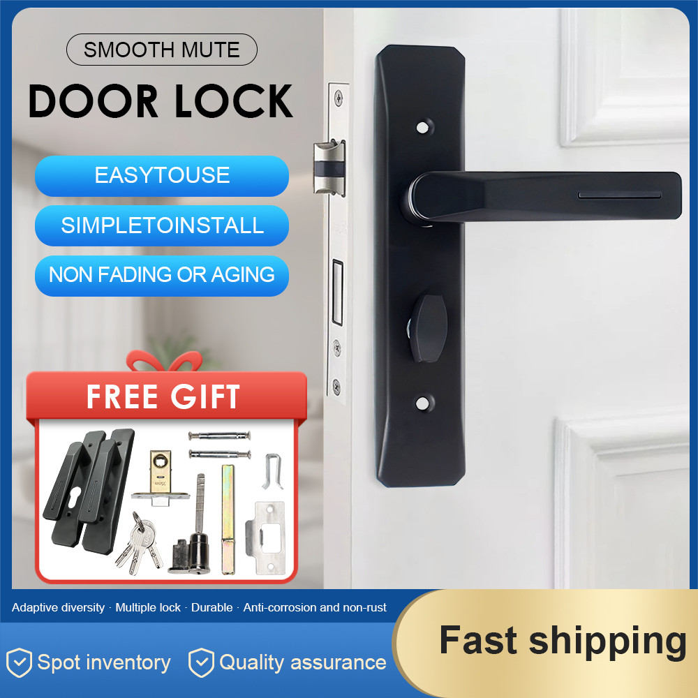 Alco 301 Aluminum Alloy Keyless Single Tongue Door Lock for Bathroom ...