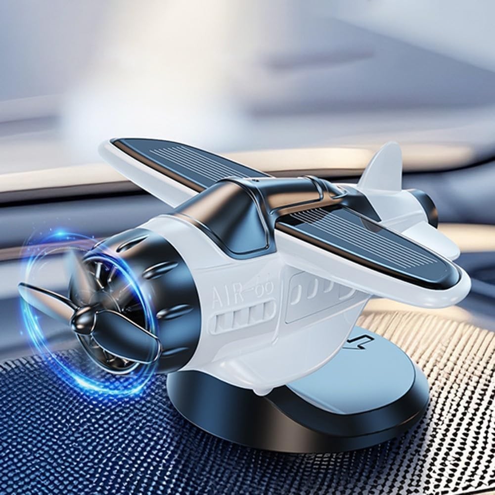 Solar Powered Rotating Propeller Fighter Aircraft Car Dashboard ...