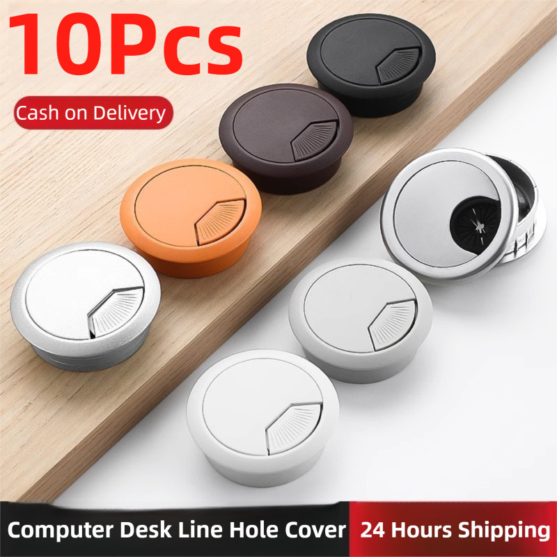 10Pcs Computer Desk Table Plastic Cable Hole Cover 50/53/60/80mm Desk ...