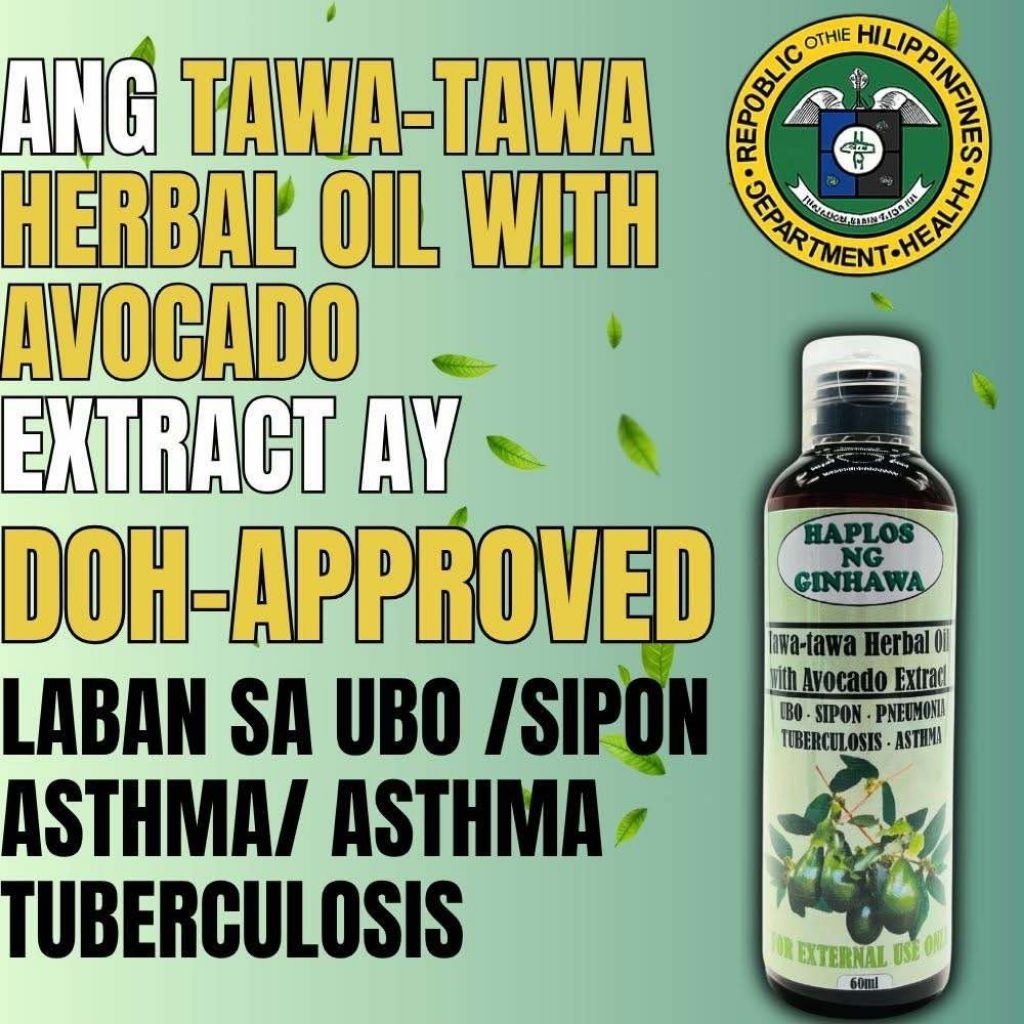 2pcs Tawa-tawa Herbal Oil with Avocado PNEUMONIA TUBERCULOSIS ASTHMA ...