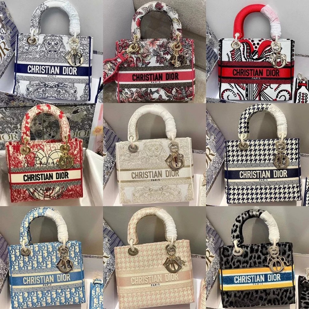 Dior Dior 2022 New Style Five-Grid Embroidered Dior Bag Shoulder Bag ...