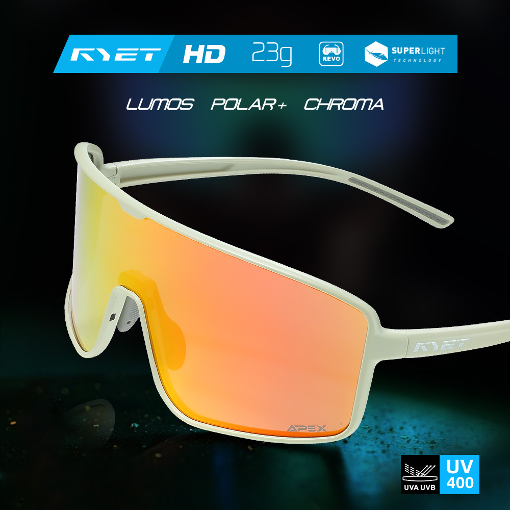 RYET Cycling Glasses: UV400 Distortion-Free Panoramic Vision, Adaptive ...