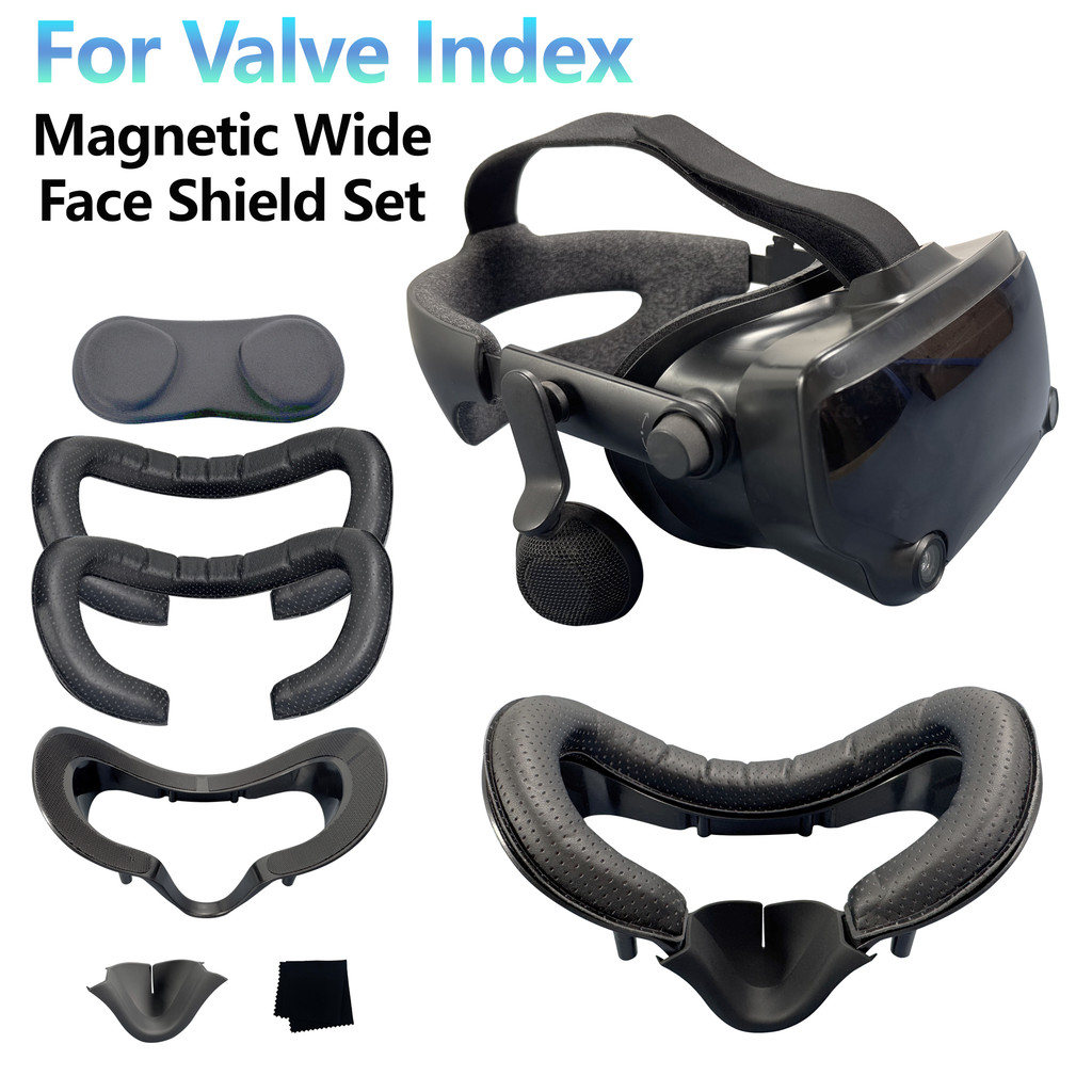 for Valve Index Face Cover PU Leather Replacement – Magnetic Widened ...