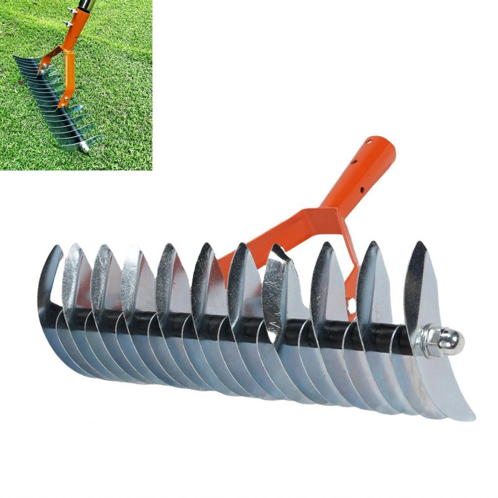 rriioo-ph Jiawu Thatch Rake Detachable Lawn Thatching Head Heavy Duty ...