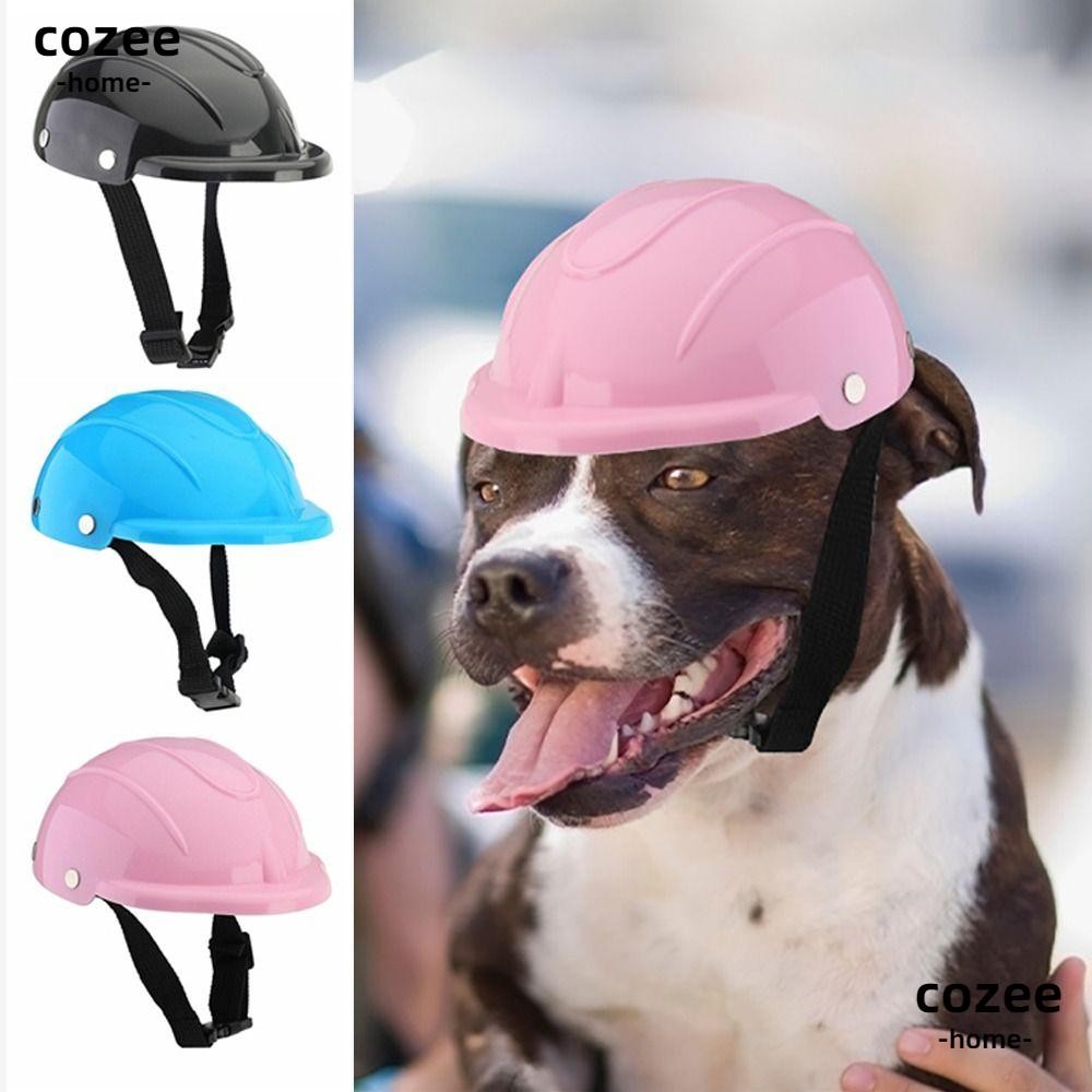 COZEE Pet Dog Helmets, Handsome Solid Color Pet Motorcycle Headgear ...