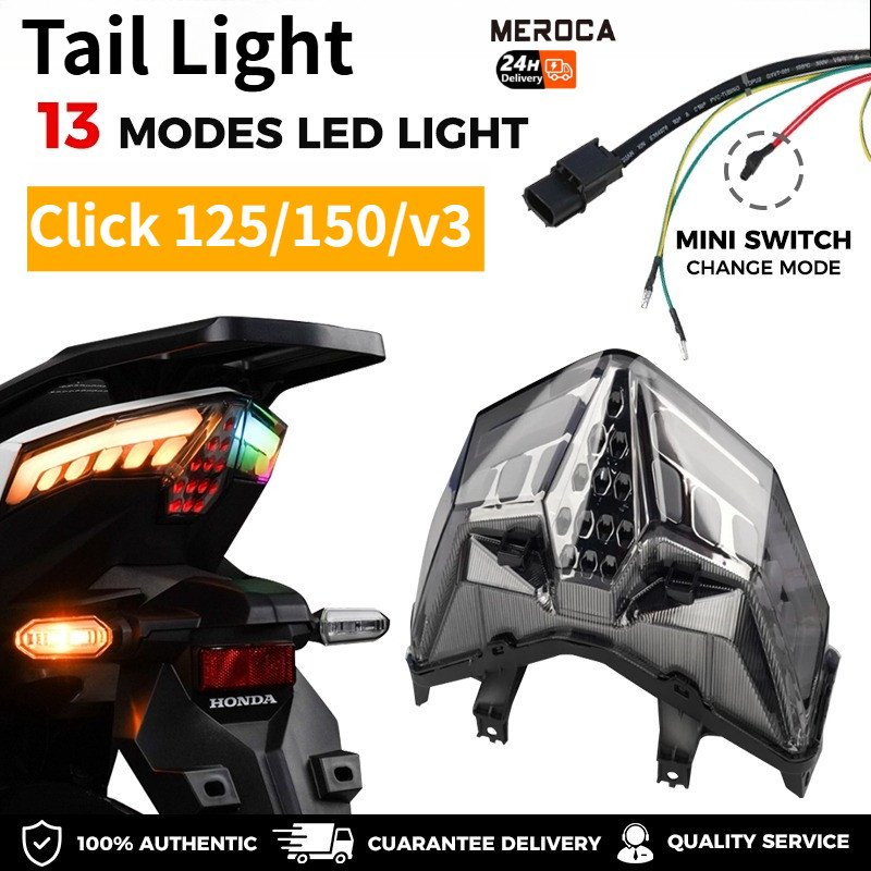 HONDA Click LED Tail Light for Click125/150/V3 RGB 13 Plug And Play ...