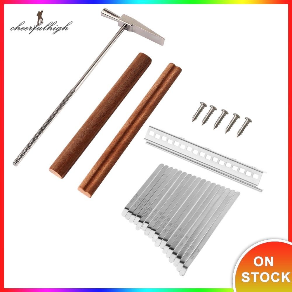 cheerfulhigh 17 Keys Kalimba DIY Keys+Bridge+Tuning Hammer Musical ...