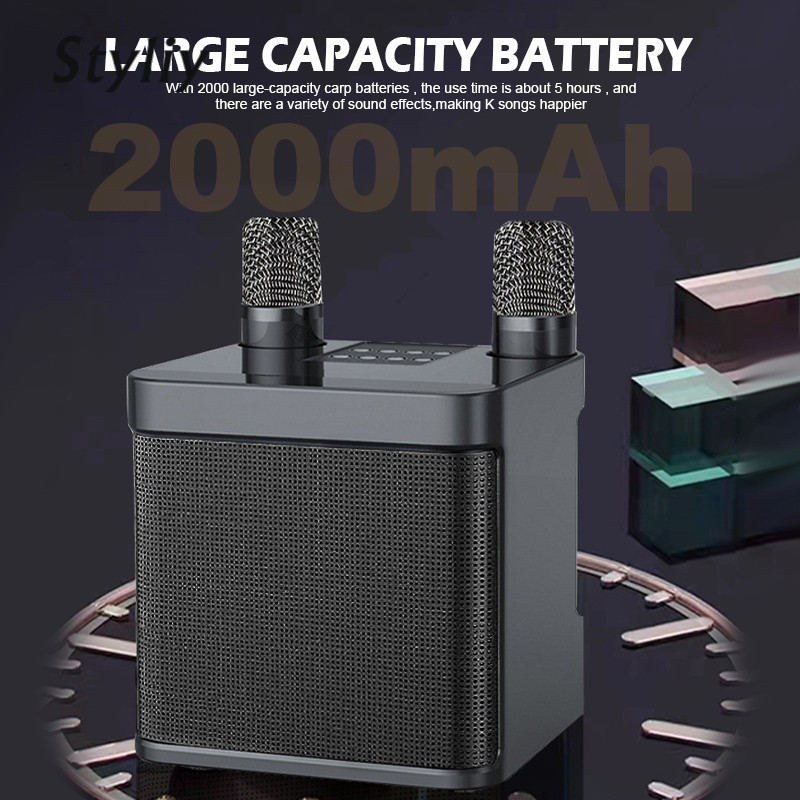 Dual Microphone Bluetooth Speaker Set Wireless Bluetooth Microphone ...