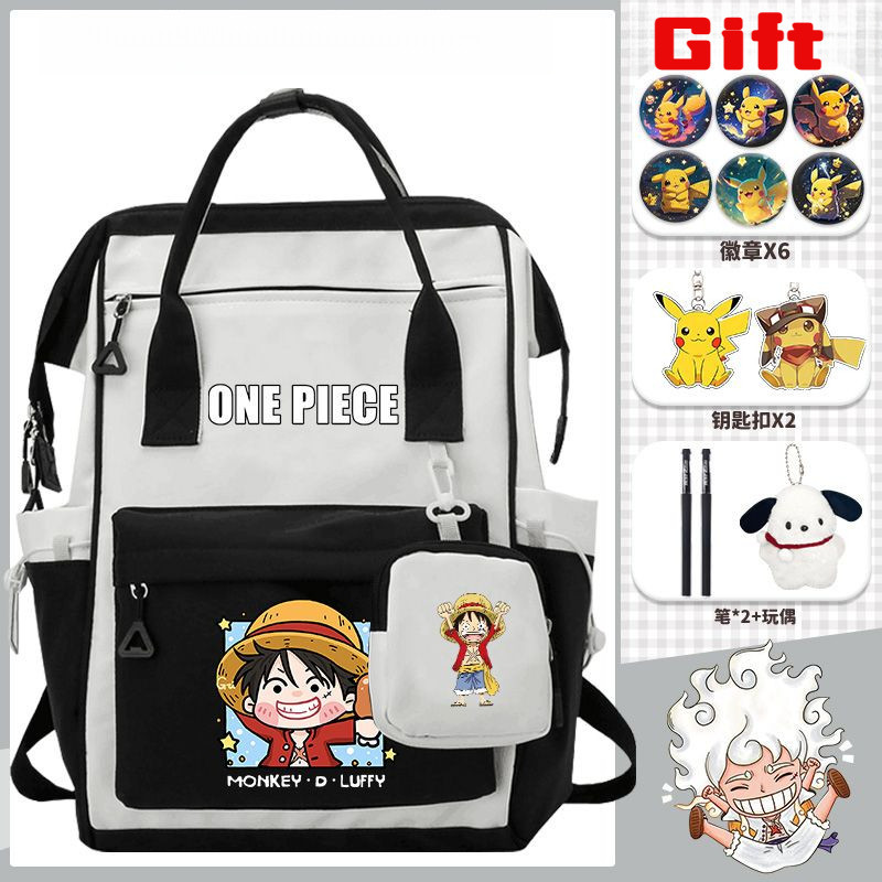 One Piece Collaboration Backpack, Unisex Luffy Zoro Backpack, Anime ...