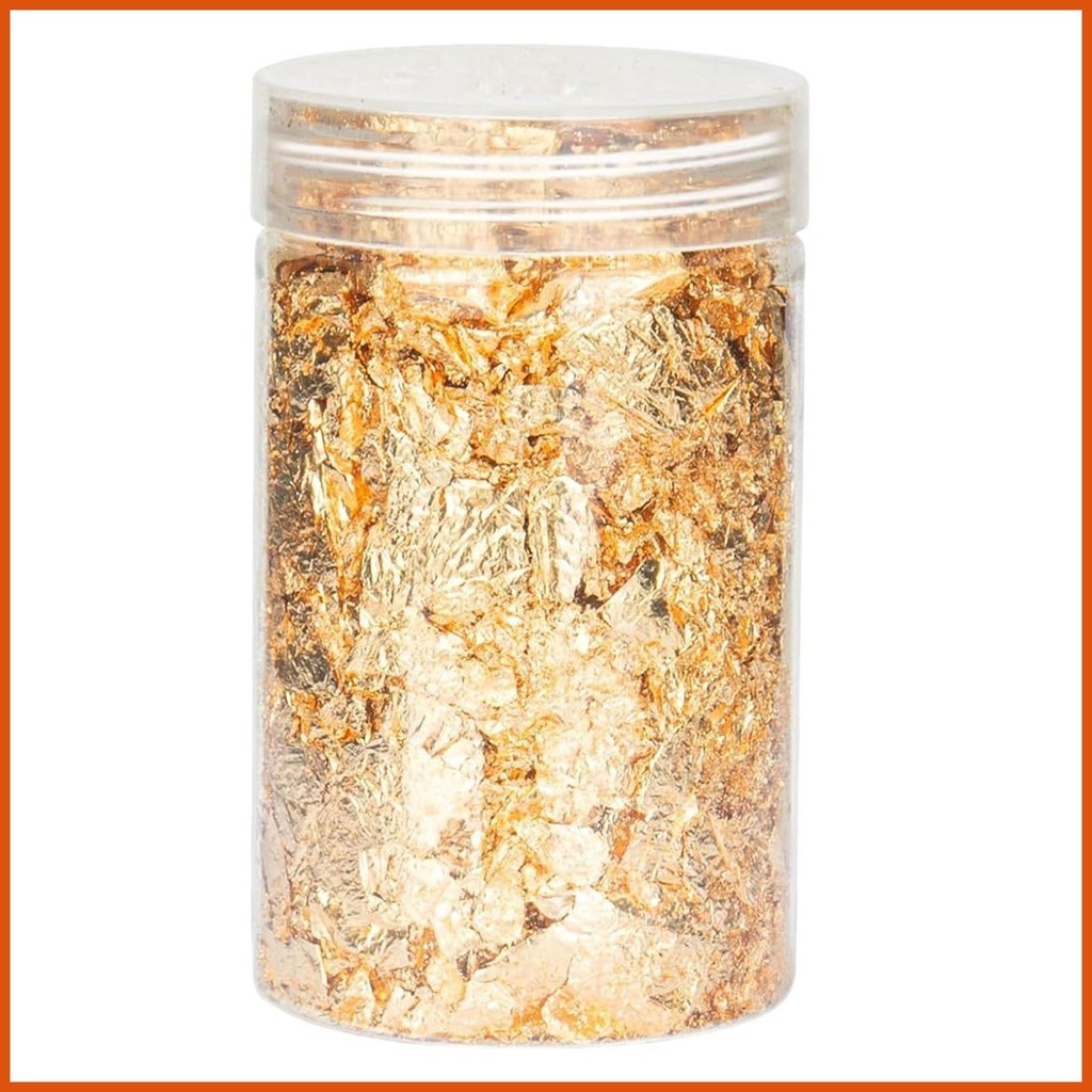 Gold Foil Flakes for Crafts Simulated Craft Gold Glittering Gold Leaves ...