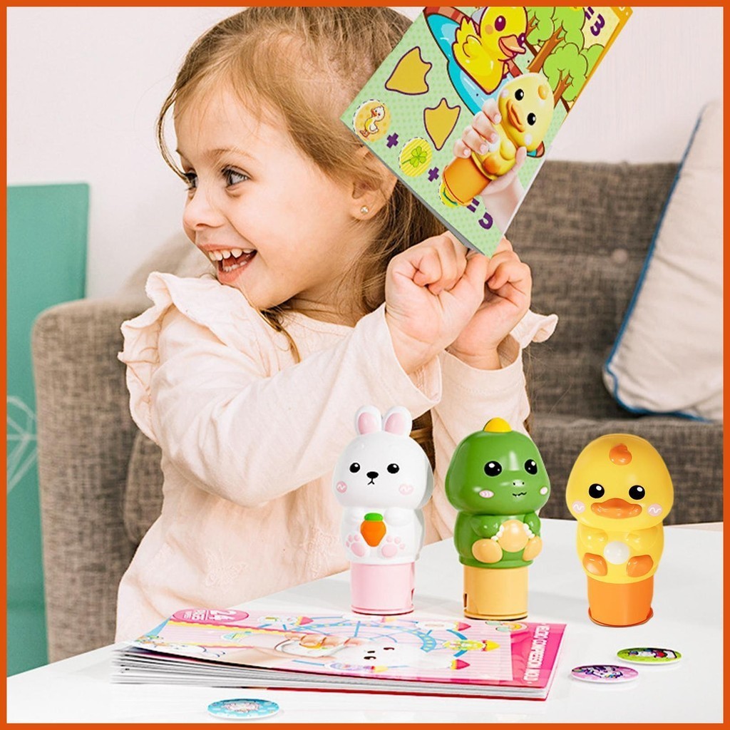 Magic Sticker Stamper Creative Stamp Album Activity Pad with 100 ...