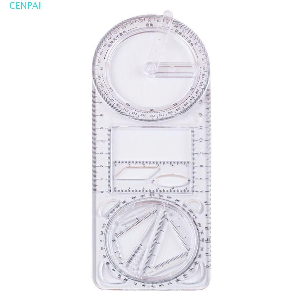 CENPAI Drawing Ruler, Activity Angle Multifunctional Geometry Ruler ...