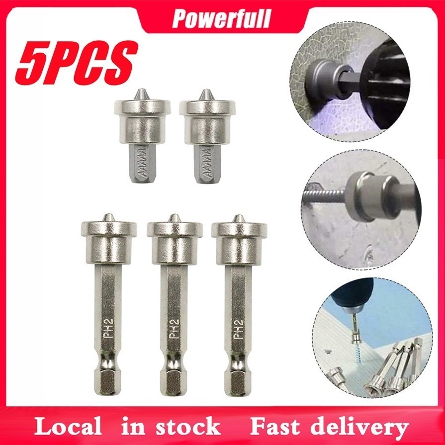 5pcs Drywall Screw Bits Setter Dimpler Magnetic Positioning Screwdriver ...